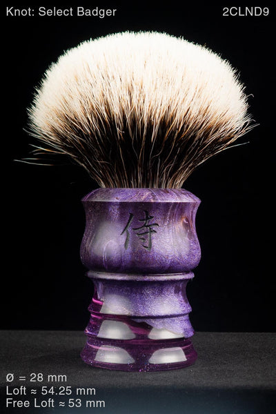 Samurai 28mm Purple Burl and Resin – Dark Holler Design Works, LLC
